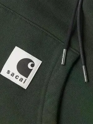 Sacai X Carhartt Wip Logo-patch Hoodie
