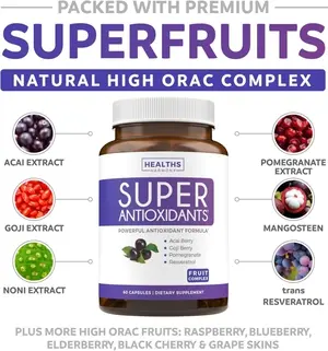 HEALTHS HARMONY Super Antioxidants Supplement | Powerful Super Food Antioxidant Daily Blend | Acai Berry - Open White