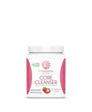 SUNWARRIOR Plant-based Prebiotic Fiber Blend Powder | Probiotic Enzymes Sunfiber Soy Free Sugar Free Gluten Free Dairy Free | Strawberry Cooler 30 Ser