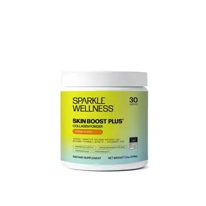SPARKLE WELLNESS Skin Boost Plus -serves | Collagen Powder Supplement With Verisol Bioactive Hydrolyzed Collagen Peptides - Orange