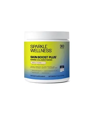 SPARKLE WELLNESS Marine Skin Boost Plus -serves | Collagen Powder With Marine-derived Verisol Bioactive Hydrolyzed Collagen Peptides - Vanilla