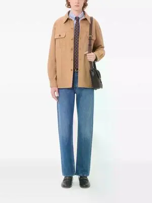 Valentino Garavani Cotton Gabardine Shirt Jacket With Vlogo
