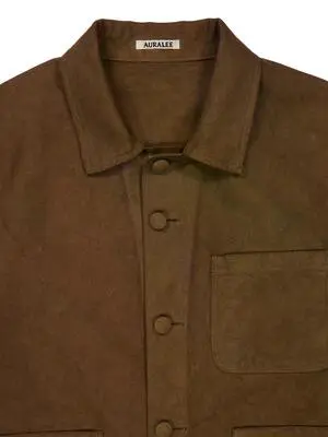 Auralee Patch-pocket Button-up Coat - Brown