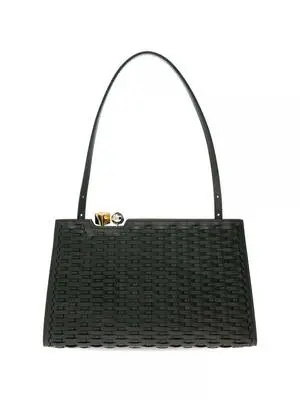 Jacquemus Salon Woven Leather Tote - Green
