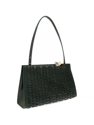Jacquemus Salon Woven Leather Tote - Green