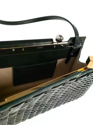 Jacquemus Salon Woven Leather Tote - Green