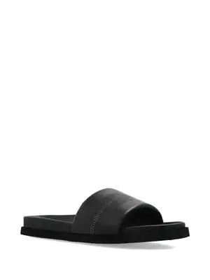 Off-White Logo-print Leather Slides