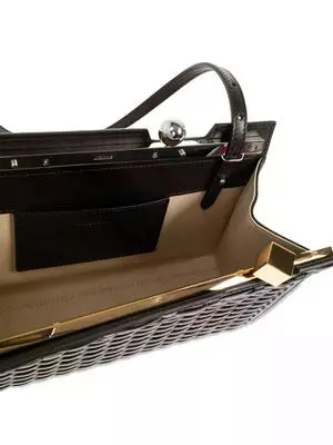Jacquemus Salon Woven Leather Shoulder Bag - Brown