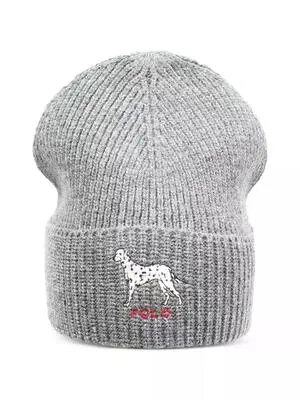 Polo Ralph Lauren Dalmatian Embroidered Beanie - Grey