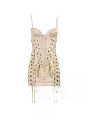 Dolce & Gabbana Duchesse Balconette Dress - Neutrals