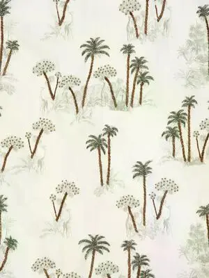 BAZISZT Rico Bead-embellished Palm-tree Shirt - Neutrals