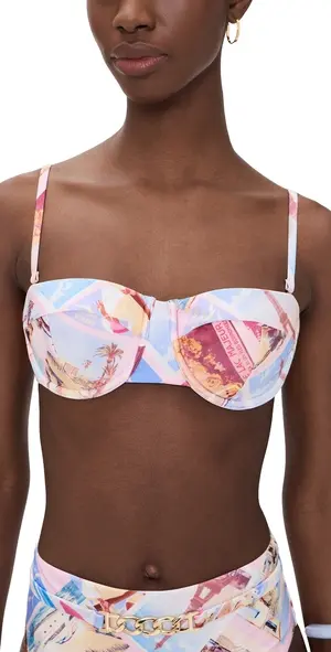 L'Agence Alexandria Structured Bikini Top Multi