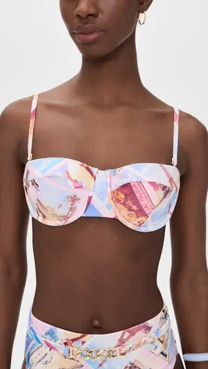 L'Agence Alexandria Structured Bikini Top - Multi