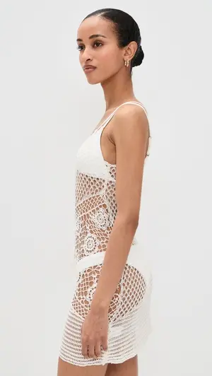 Frankies Bikinis Apollo Crochet Mini Dress