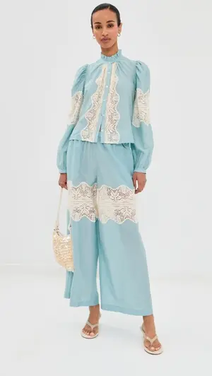 Alix Of Bohemia Annabel Sky Prima Lace Shirt