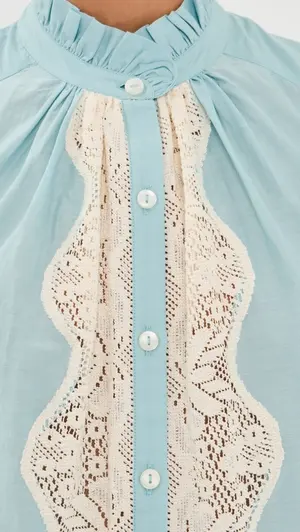 Alix Of Bohemia Annabel Sky Prima Lace Shirt