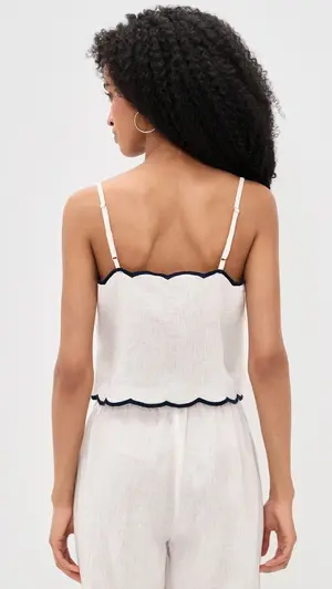 Cami Nyc Nazare Embroidered Linen Camisole