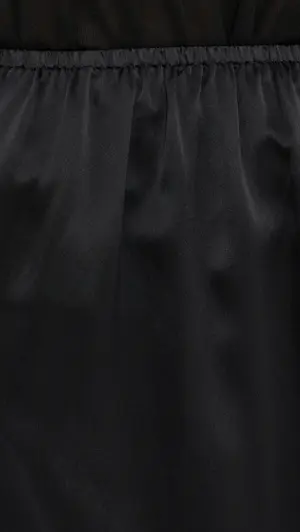 Co Lace Trim Silk Slip Skirt