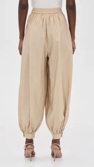 Cinq À Sept Tumbled Woven Verne Balloon Pants - Khaki