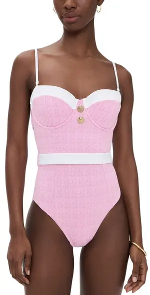 L'Agence Amie Colorblock One-piece Swimsuit