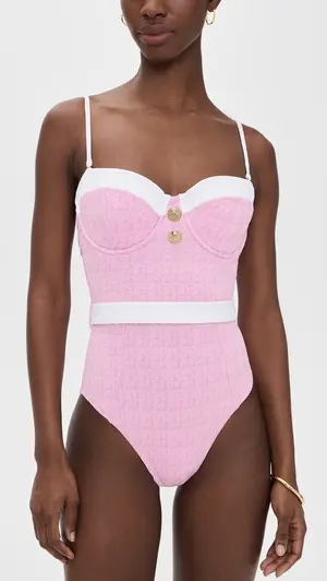 L'Agence Amie Colorblock One-piece Swimsuit