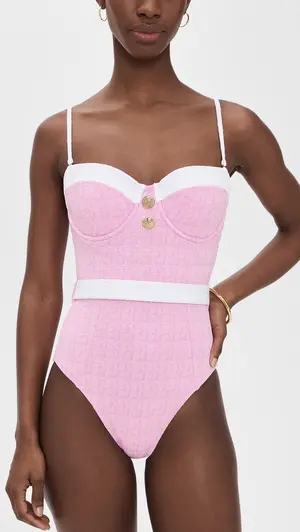 L'Agence Amie Colorblock One-piece Swimsuit