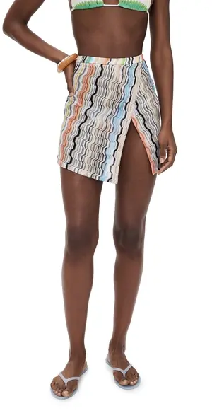 Missoni Chevron Patterned Knit Mini Skirt