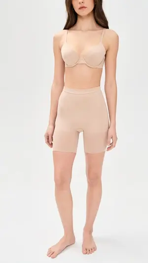 Spanx Sculpt Gofigure Mid Thigh Shorts - Chai