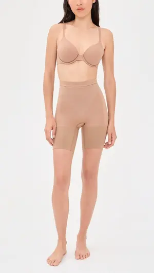 Spanx Sculpt Gofigure Mid Thigh Shorts - Cinnamon