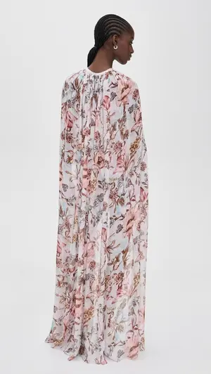 Hemant & Nandita Ruched Cape Mini Dress