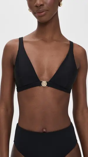 L'Agence Solid Lexie Bikini Top - Black
