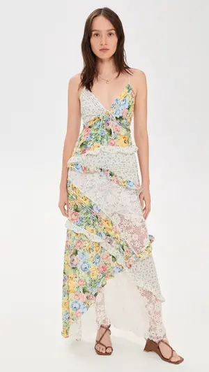 For Love & Lemons Rosalyn Maxi Dress