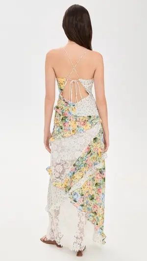 For Love & Lemons Rosalyn Maxi Dress