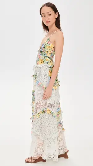 For Love & Lemons Rosalyn Maxi Dress