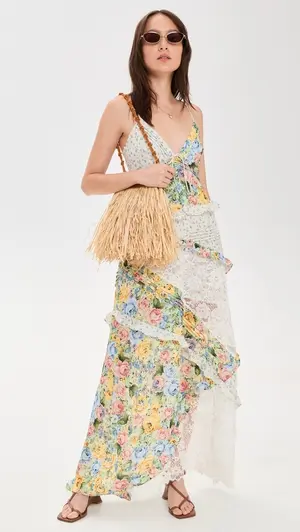 For Love & Lemons Rosalyn Maxi Dress