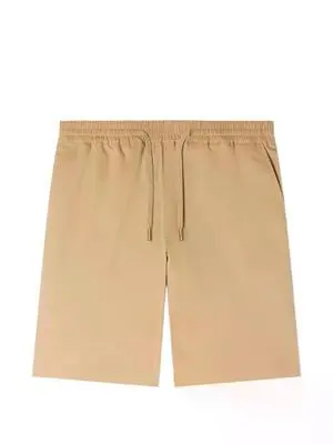 Sandro Cotton Blend Drawstring Waist Shorts - Neutrals