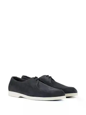 DOUCAL'S Lace-up Apron Toe Shoes - Blue