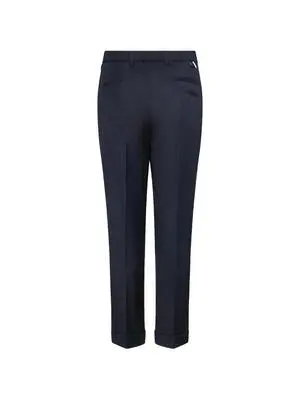 LOW BRAND Pressed-crease Turn-up Trousers