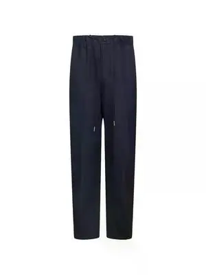 LOW BRAND Drawstring-waist Tapered Trousers - Blue