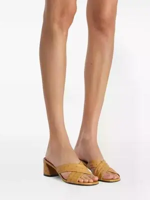 Khaite Liria Leather Sandals - Brown