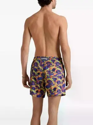 Vilebrequin Sunflower-print Packable Swim Shorts - Multicolour