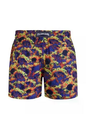 Vilebrequin Sunflower-print Packable Swim Shorts - Multicolour