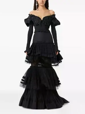 Blumarine Tiered Maxi Skirt