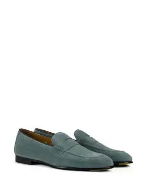 DOUCAL'S Suede Penny Loafers - Blue