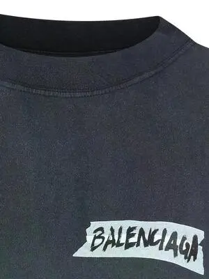 Balenciaga Logo-print T-shirt - Black