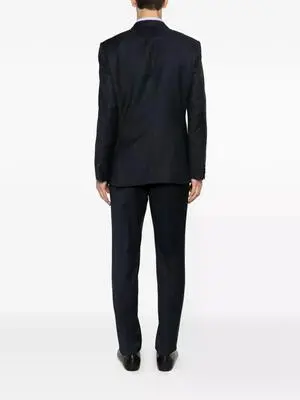 BOSS Double-breasted Virgin Wool Suit - Blue