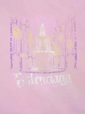 Balenciaga Graphic-print T-shirt - Pink
