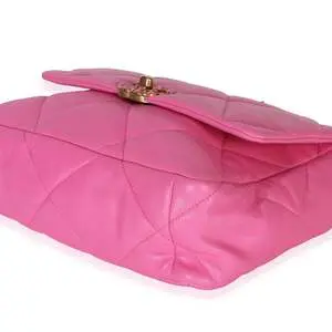 Chanel Quilted Lambskin 19 Flap Bag - Pink