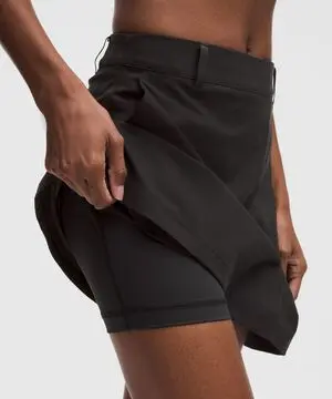 Lululemon Stretch Twill Front Pleat Golf Skirt - Black