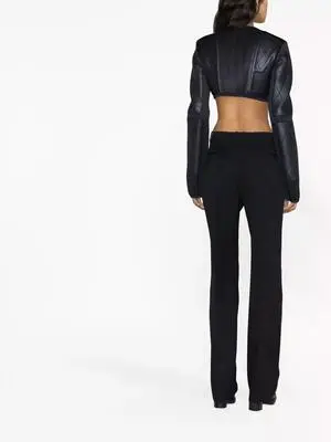 Balmain Cropped Faux-leather Jacket